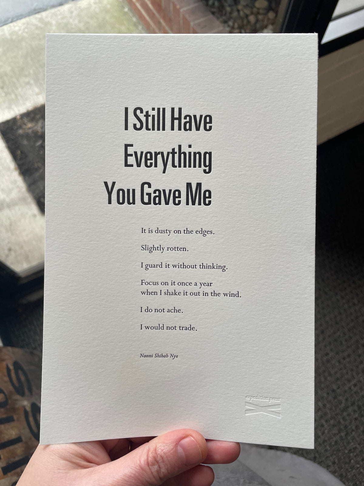 Making “I Still Have Everything You Gave Me” by Naomi Shihab Nye ...
