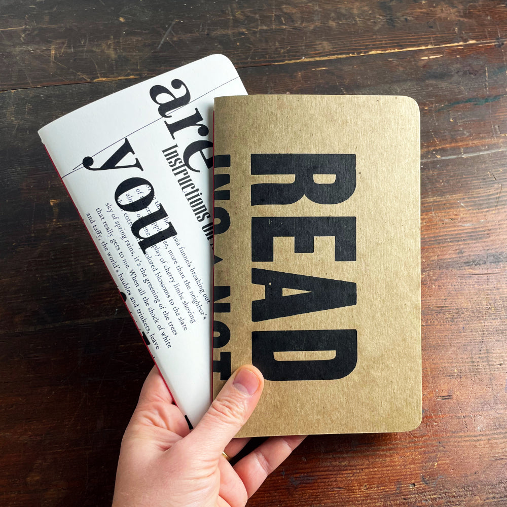 Making Notebooks from Letterpress Broadsides | Expedition Press