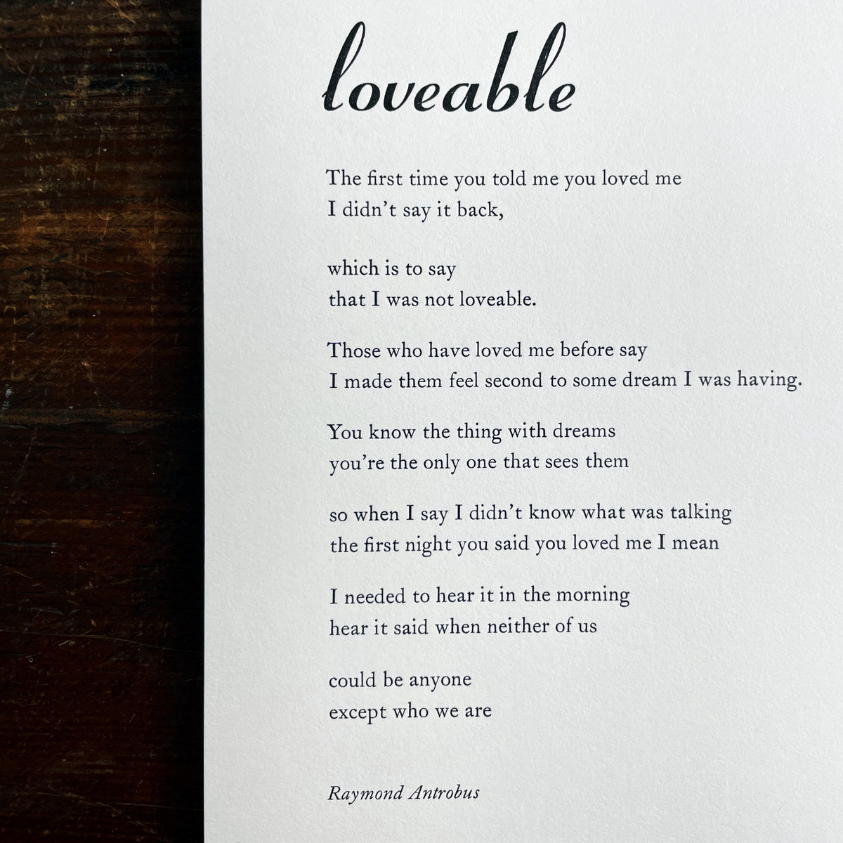 The most complex of simplest words: "Loveable" by Raymond Antrobus ...