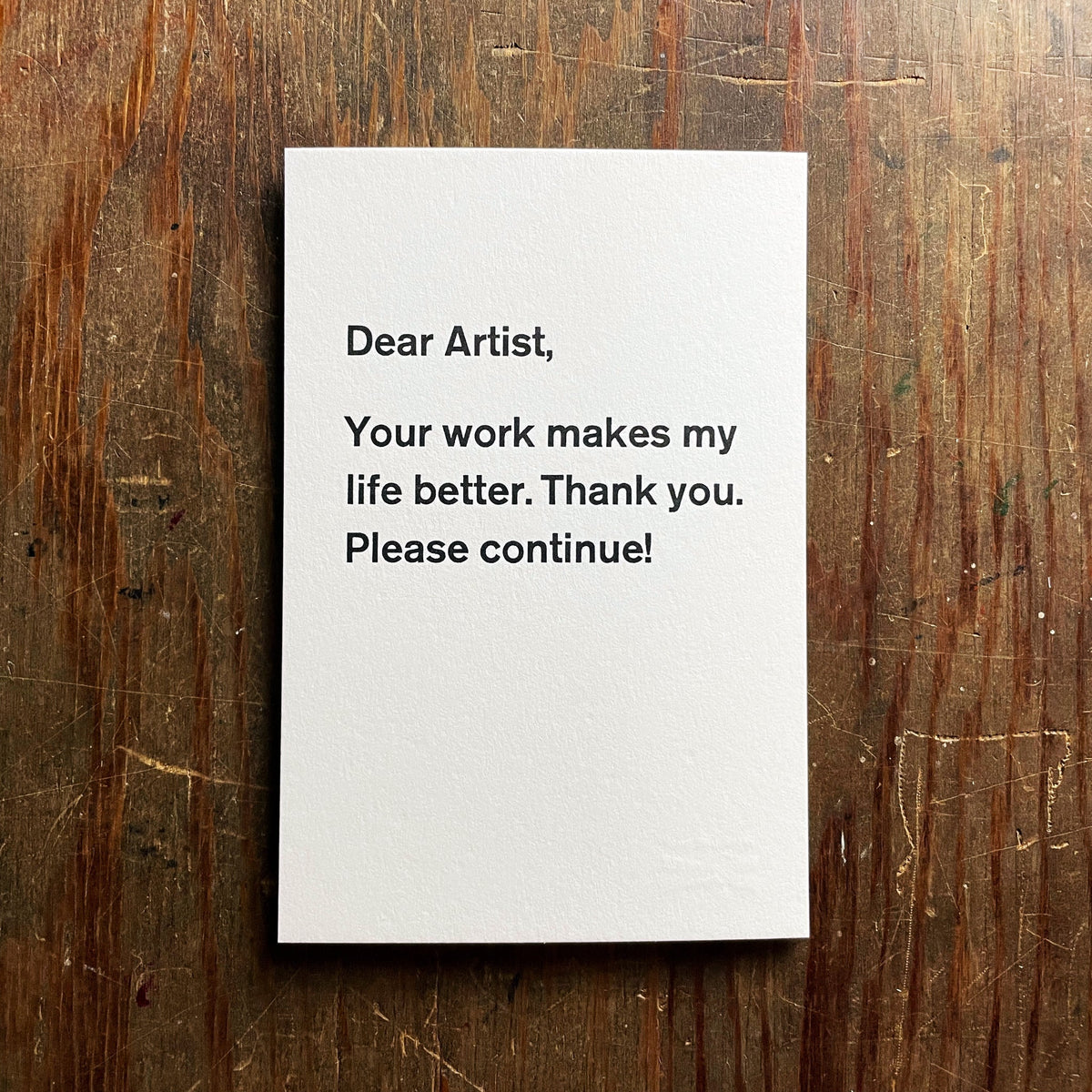 "Dear Artist" letterpress stationery | Expedition Press